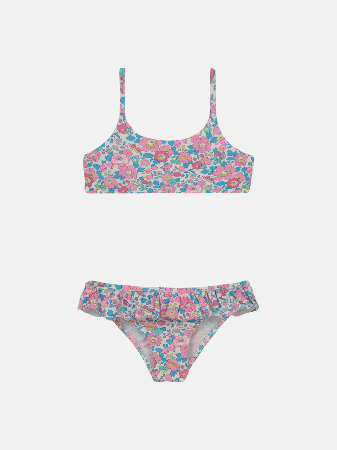 Bikini Bambina Slip Balza Liberty Betsy Fluo Rosa Azzurro