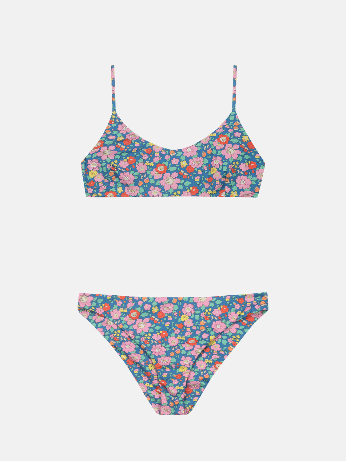 Bikini Donna Slip classico Fascia Lycra Liberty Betsy Mix Blu