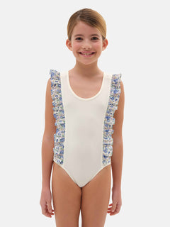 One Piece Two-Tone Butterfly Lycra Liberty Felicite Light Blue